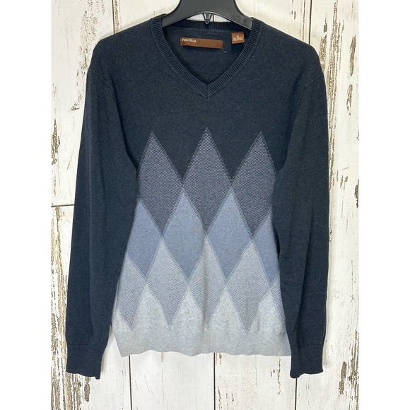 Perry Ellis | Sweaters | Perry Ellis Shades Of Blue Vneck Sweater ...